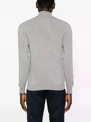 Fedeli Cashmere Roll Neck Sweater - Grey