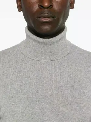 Fedeli Cashmere Roll Neck Sweater - Grey