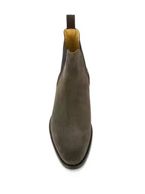 SCAROSSO Leather Chelsea Boots - Green