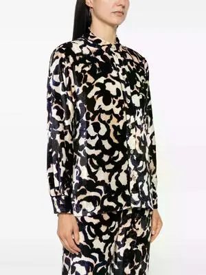 FORTE_FORTE Animal Print Velvet Shirt