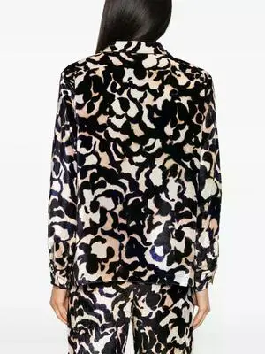 FORTE_FORTE Animal Print Velvet Shirt