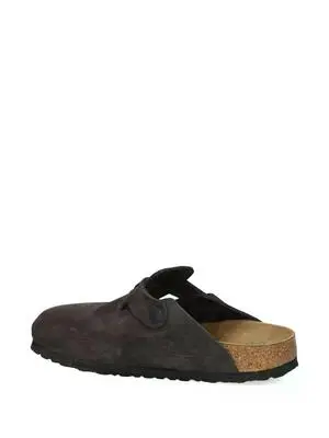 BIRKENSTOCK Boston Velvet Mules - Grey