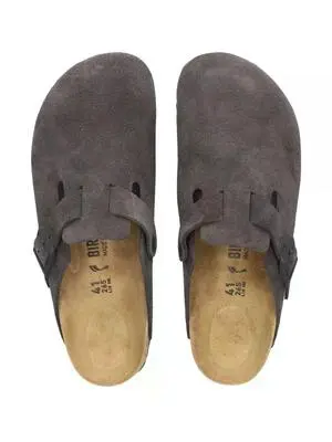 BIRKENSTOCK Boston Velvet Mules - Grey
