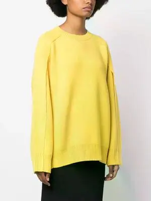 LANVIN Cape-back Knitted Jumper - Yellow