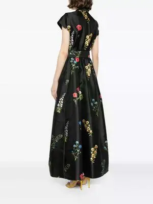 Sachin & Babi Marta Floral-print Gown - Blue
