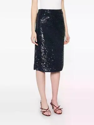 P.a.r.o.s.h Sequined Mini Skirt - Blue