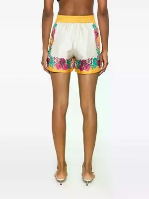 La DoubleJ Floral-print Silk Shorts