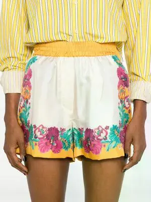 La DoubleJ Floral-print Silk Shorts