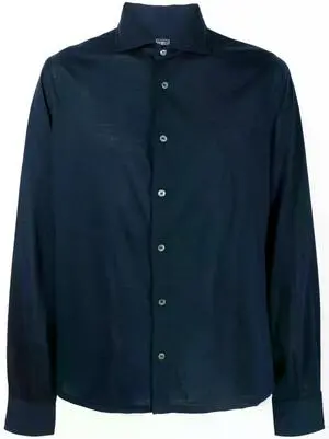 Fedeli Iconic Jason Button-up Shirt - Blue
