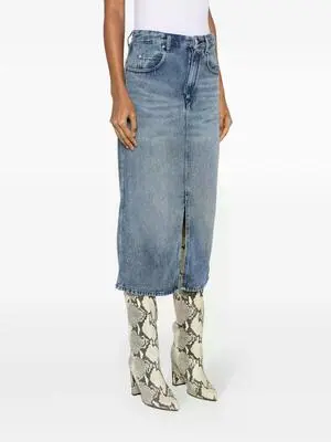 Isabel Marant Étoile Tilaura Stonewashed Denim Skirt