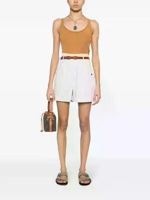 Max Mara Semi-sheer Fine-ribbed Top - Neutrals