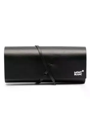 Montblanc Square-frame Mirrored Sunglasses - Blue