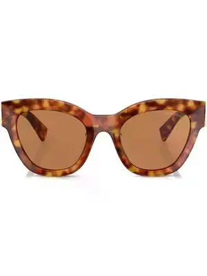Miu Miu Tortoiseshell Cat-eye Sunglasses - Green