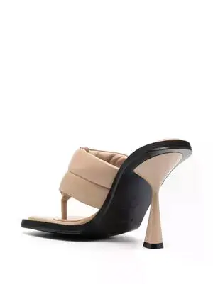 ANDREĀDAMO 120mm Leather Sandals - Neutrals