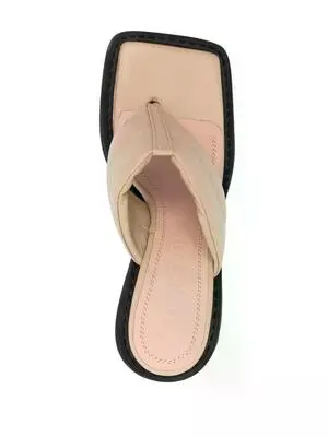 ANDREĀDAMO 120mm Leather Sandals - Neutrals