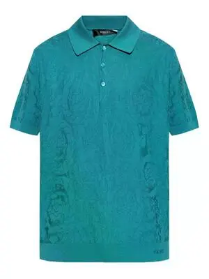 Versace Barocco-jacquard Polo Shirt