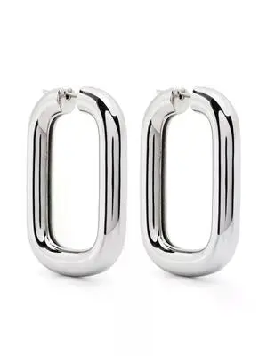 JIL SANDER Sculpted Hoop Earrings - Silver