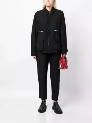Comme Des Garçons Chevron-pattern Tapered Trousers