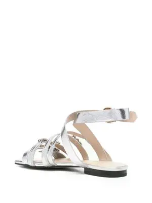 Pinko Marli Buckled Sandals - Silver
