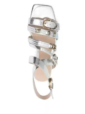 Pinko Marli Buckled Sandals - Silver