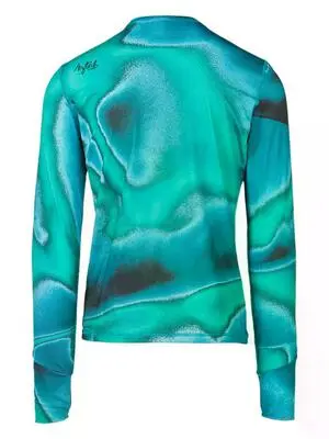 Aztech Mountain Abstract Pattern T-shirt - Blue