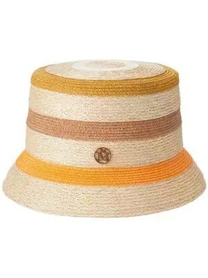 MAISON MICHEL Lila Bucket Hat - Neutrals