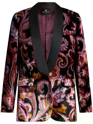 Etro Velvet Jacquard Blazer - Pink