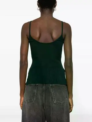 COURREGES Reedition Ribbed Tank Top - Green