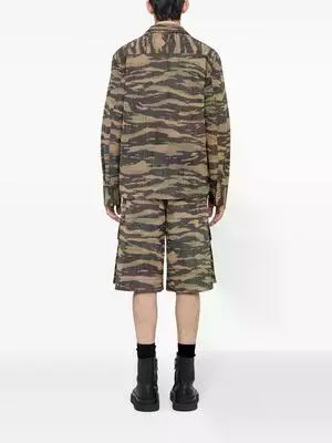 JIL SANDER Printed Zip-up Overshirt - Green