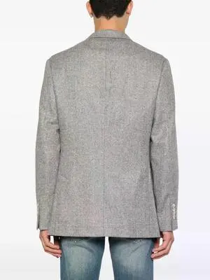 Brunello Cucinelli Herringbone-pattern Blazer - Grey