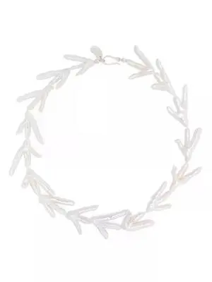 GOHAR WORLD Chicken Foot Pearl Necklace - Silver