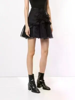 MACGRAW Souffle Ruffle Skirt - Black