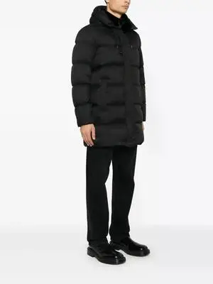 Herno Quilted Down Coat With Detachable Faux-fur Trim