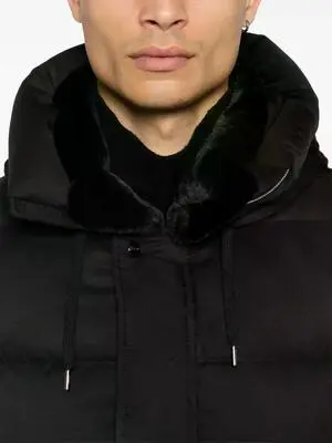 Herno Quilted Down Coat With Detachable Faux-fur Trim