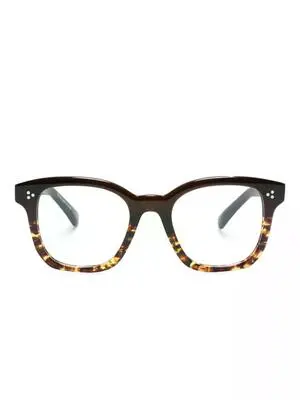 Oliver Spencer Lianella Square-frame Acetate Glasses - Brown