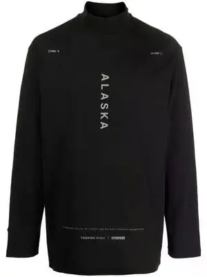 SPOONYARD Mock-neck Cotton T-shirt