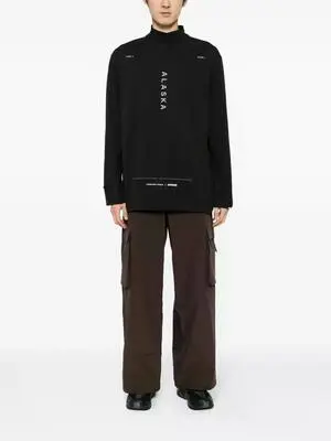 SPOONYARD Mock-neck Cotton T-shirt