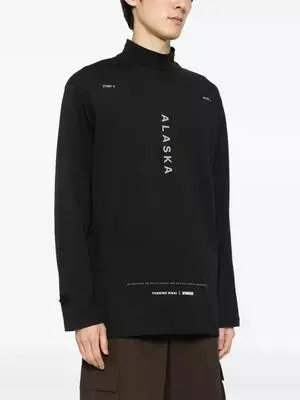 SPOONYARD Mock-neck Cotton T-shirt