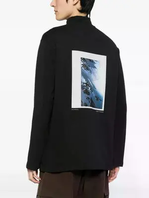 SPOONYARD Mock-neck Cotton T-shirt