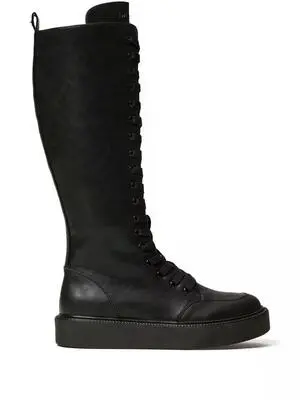 TWINSET Lace-up Sheepskin Boots