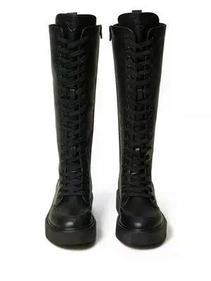 TWINSET Lace-up Sheepskin Boots