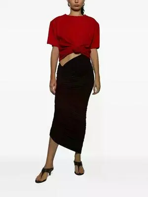 Magda Butrym Ruched Midi Skirt