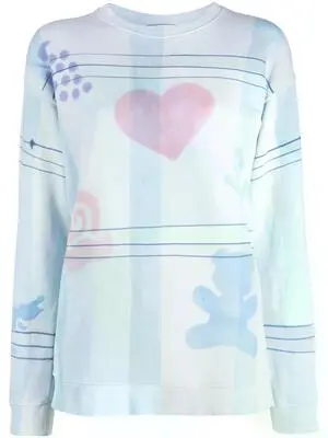 Collina Strada Graphic-print Cotton Sweatshirt