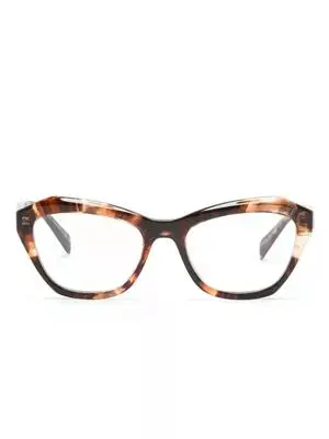 Prada Tortoiseshell Cat-eye Glasses - Brown