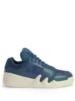 GIUSEPPE ZANOTTI Talon Low-top Leather Sneakers - Blue