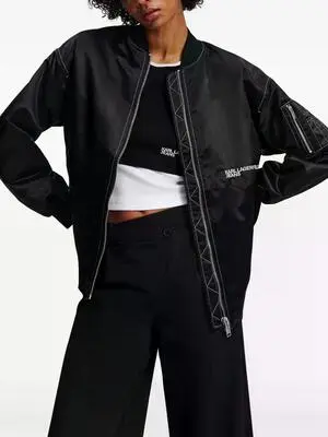 Karl Lagerfeld Satin-finish Bomber Jacket