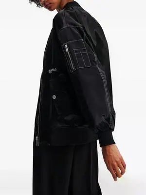 Karl Lagerfeld Satin-finish Bomber Jacket