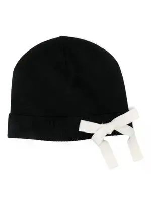 Viktor & Rolf Bow-Embellished Beanie Black
