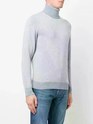 Malo Roll-neck Knit Jumper - Blue