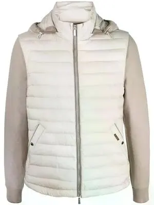 MOORER Padded Bomber Jacket - Neutrals